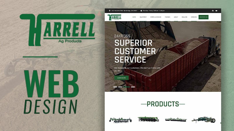 Website Development - Harrell Ag Products - BackLight I Cast Your Light